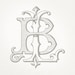 Vintage Wedding Monogram BL LB - Wedding Invitation, Digital Download ...