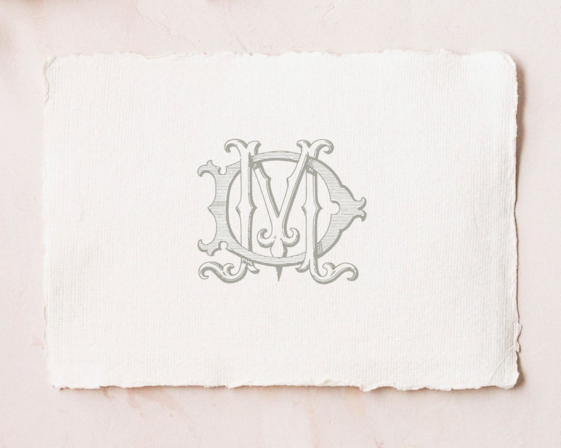 Vintage Wedding Monogram DM MD - Wedding Invitation, Digital Download ...