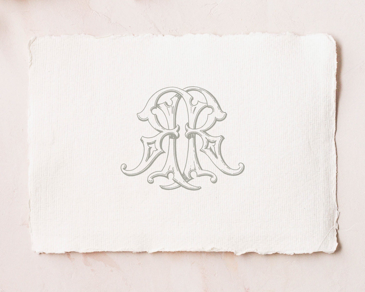 Vintage Wedding Monogram RR - Wedding Invitation, Digital Download ...