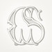 Vintage Wedding Monogram CS SC - Wedding Invitation, Digital Download ...