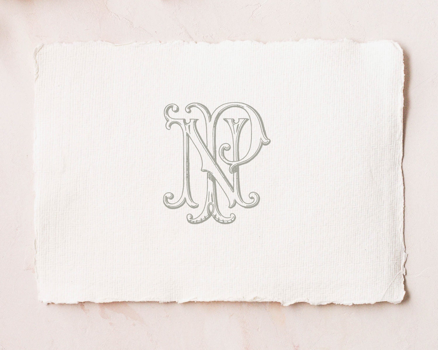 Vintage Wedding Monogram NP PN - Wedding Invitation, Digital Download ...