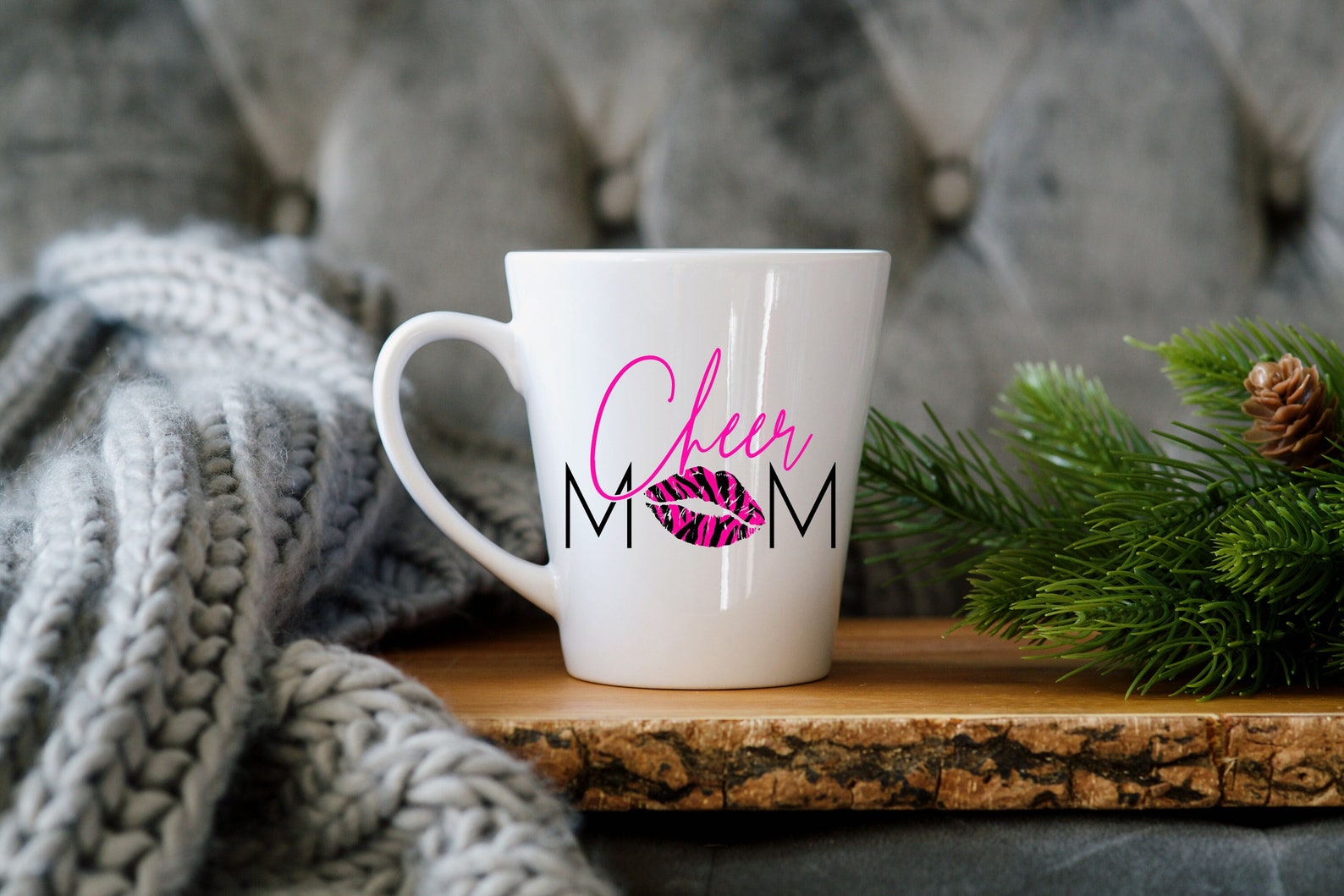 Cheer Mom Coffee Mug, 12oz Latte Mug, Cheerleading Gift - Etsy