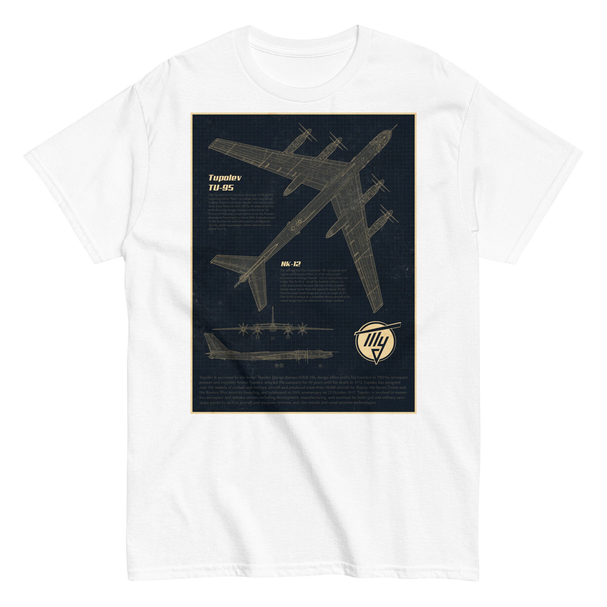 Tupolev TU 95 Bear Blueprint Aviation T-shirt - Etsy