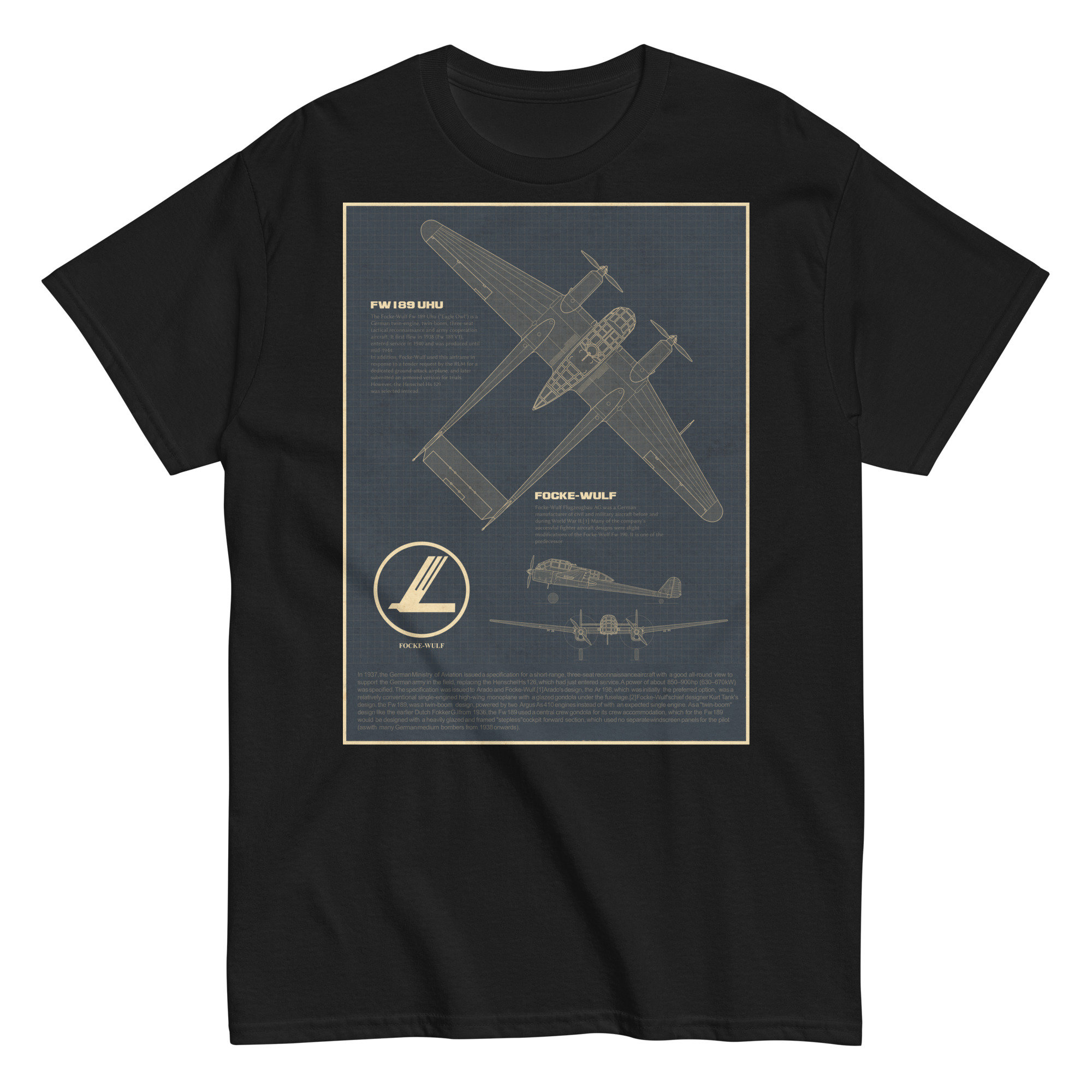 FW 189 UHU German Aircraft of WW2 T-shirt - Etsy