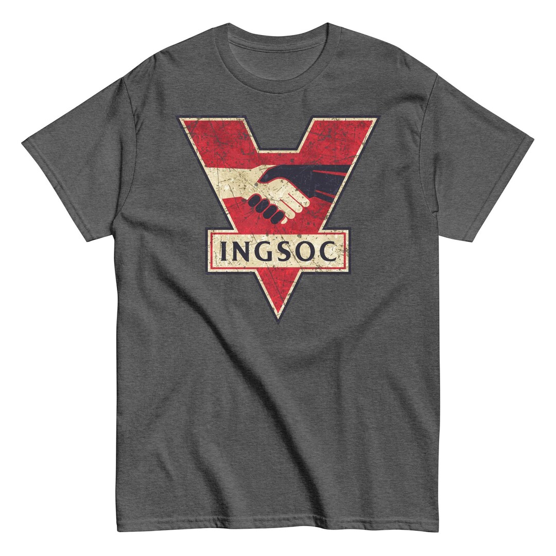 INGSOC 1984 T-shirt • George Orwell Propaganda • Distressed Big Brother ...