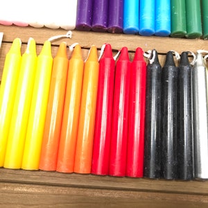 Spell Candle Set, 29 Charm Chime 4" Candles in 11 Colors, Spells ...