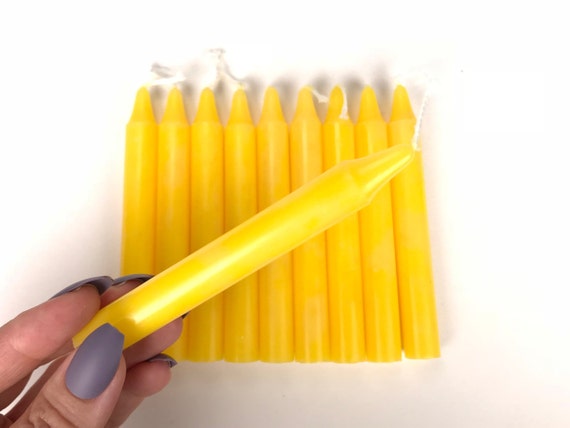 Yellow Spell Candles Yellow Ritual Candles 4 Candles | Etsy