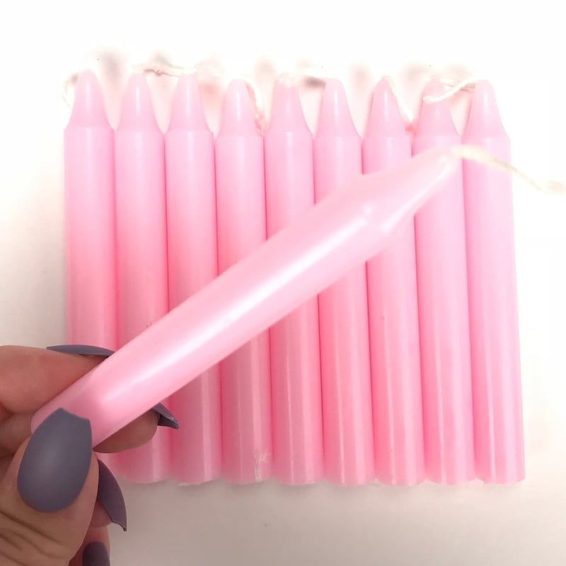 Pink Candle - Etsy
