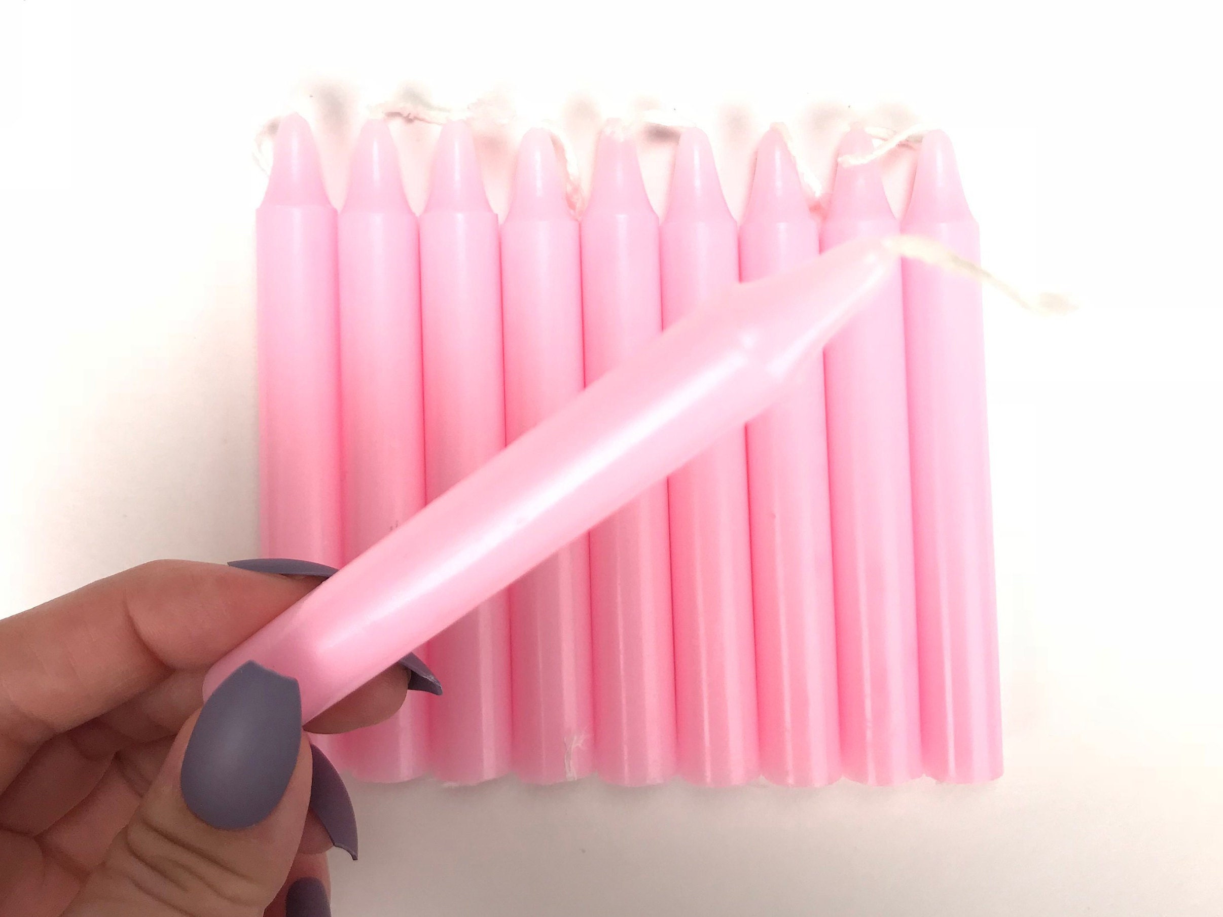 Pink Spell Candles Pink Ritual Candles 4 Candles - Etsy