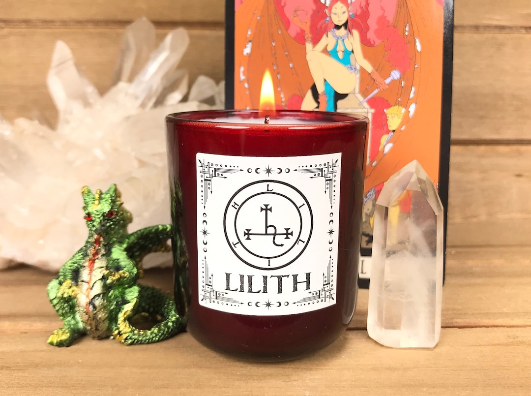 Lilith Scented Candle, Lillith, Altar Candle, Devotional Candle, Plum ...