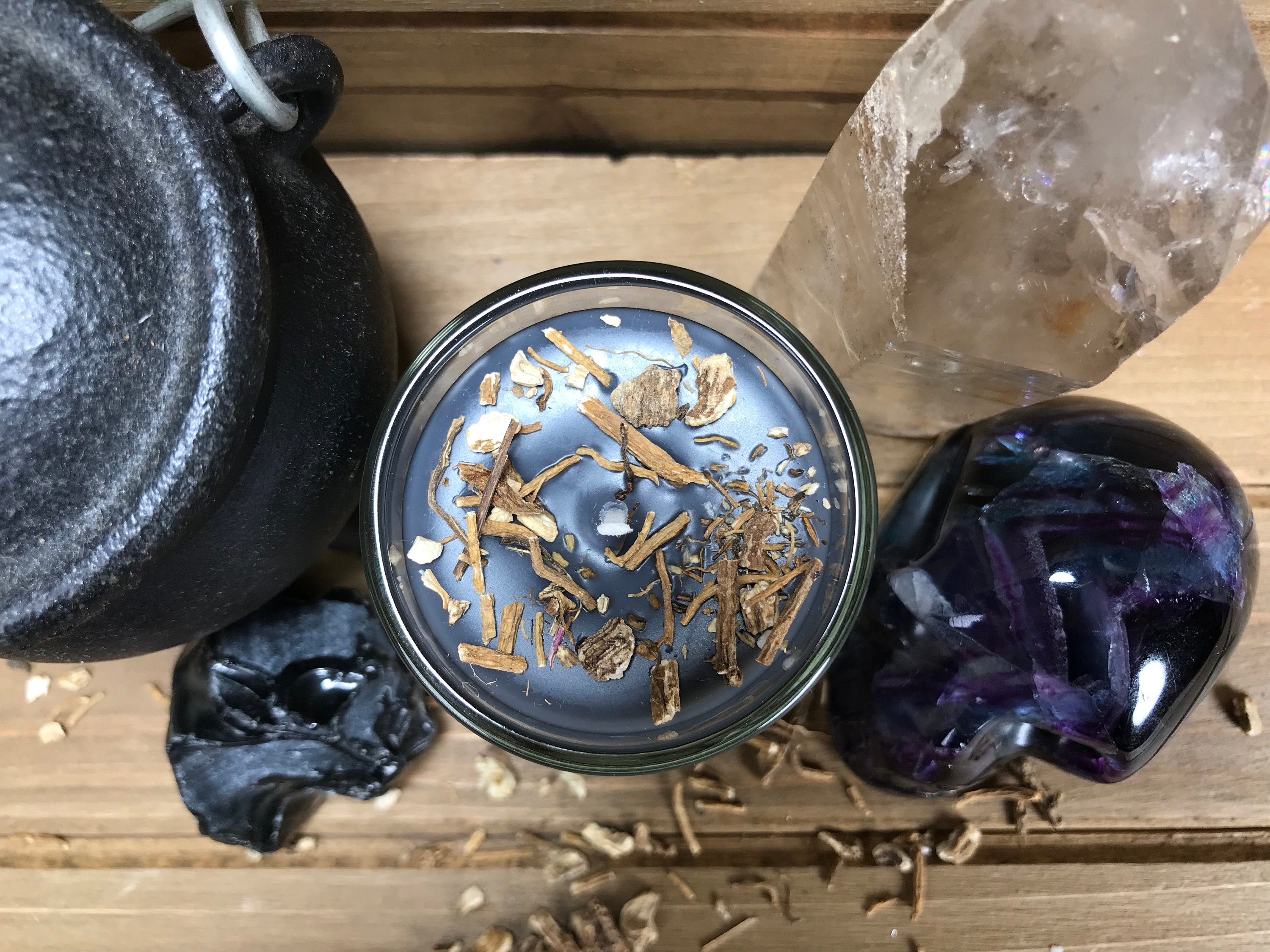 Protection Spell Candle Banish Spell Black Soy Spell Candle - Etsy