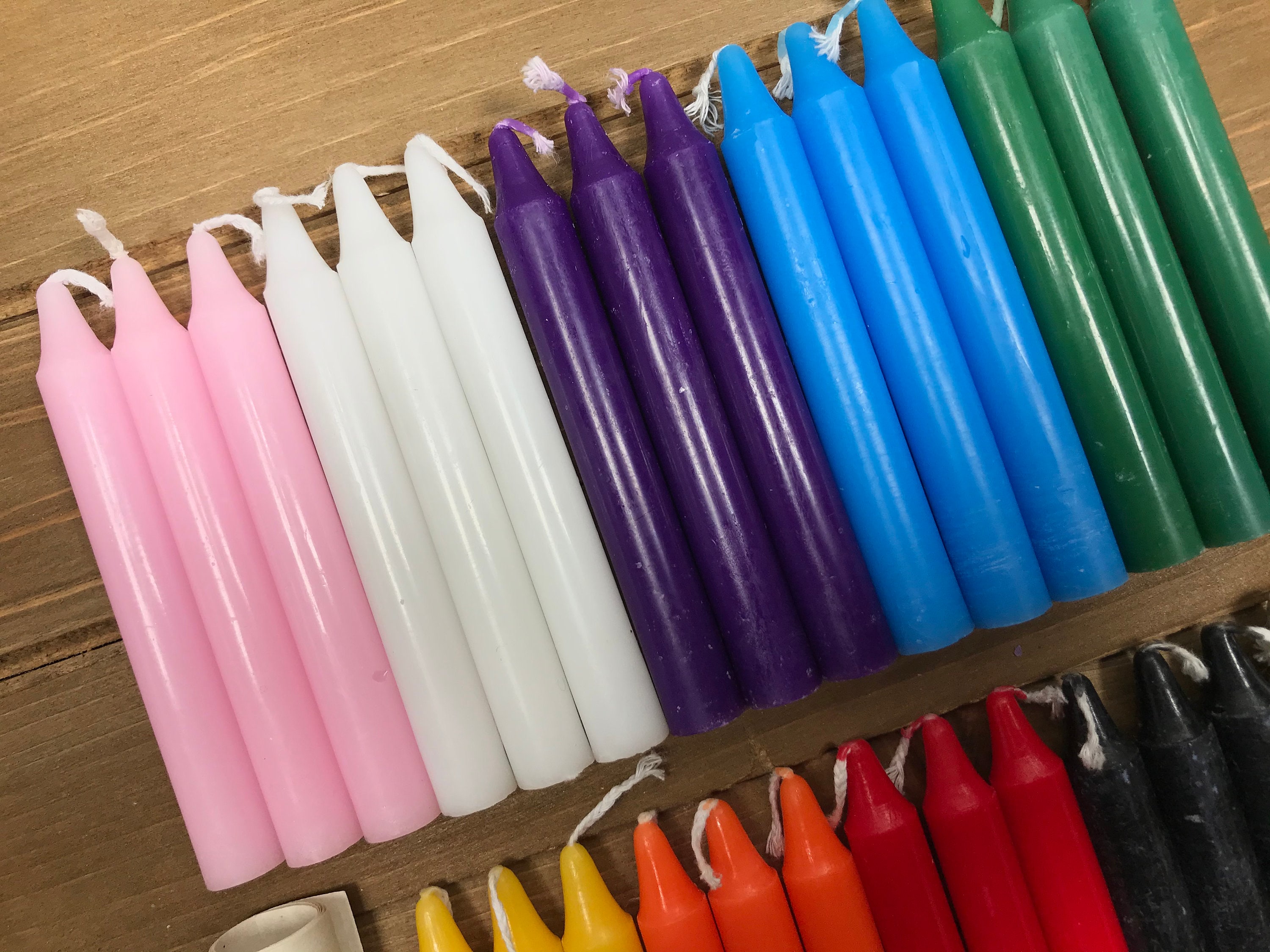 Spell Candle Set, 29 Charm Chime 4" Candles in 11 Colors, Spells ...