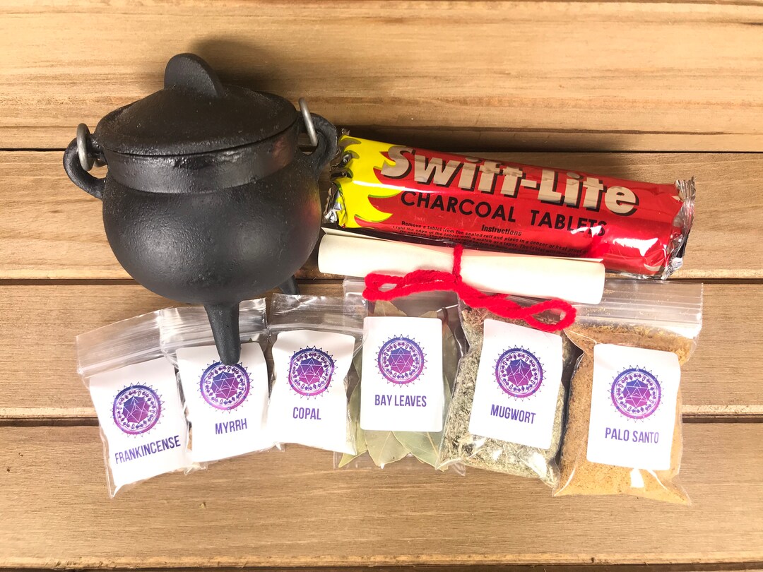 Cauldron Set Cast Iron Cauldron Gift Set 2.75, Frankincense, Myrrh ...