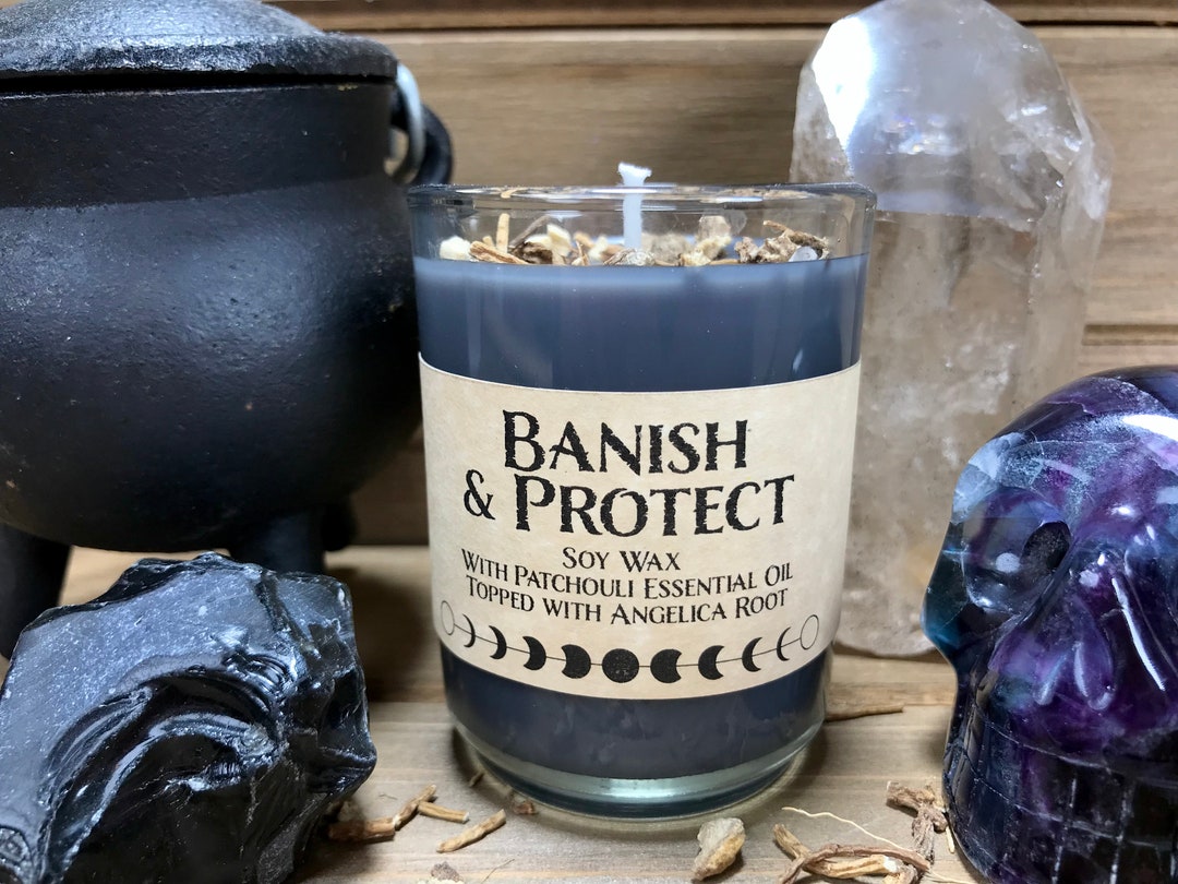 Protection Spell Candle, Banish Spell, Black Soy Spell Candle, Saturday ...