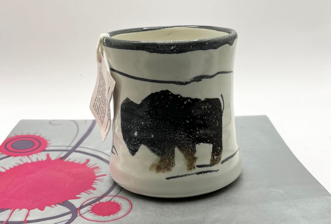 Alain Favre Canadian Pottery Bison Planter With Original Tag - Etsy