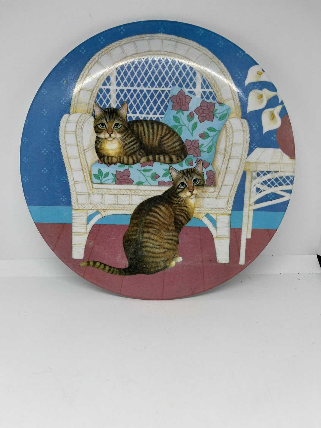 Vintage Mabel Round Melamine Cat Trivet/cake Tray/platter GUC Italy - Etsy