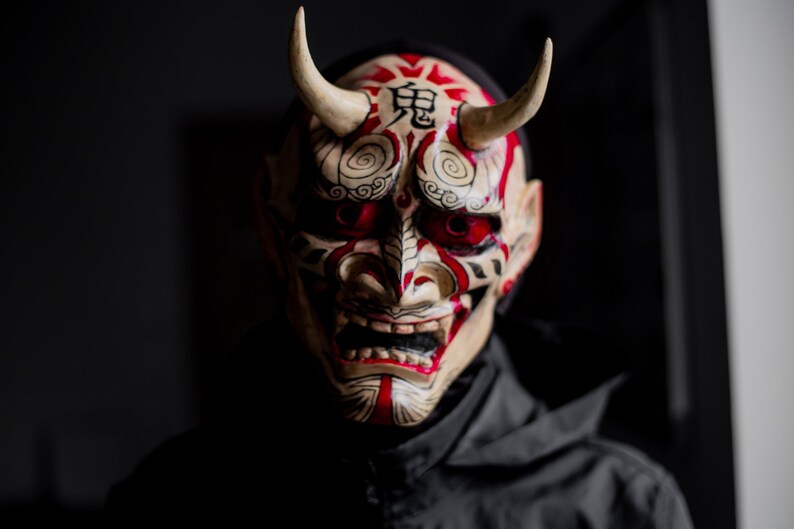 Japanese Demon Mask | Etsy