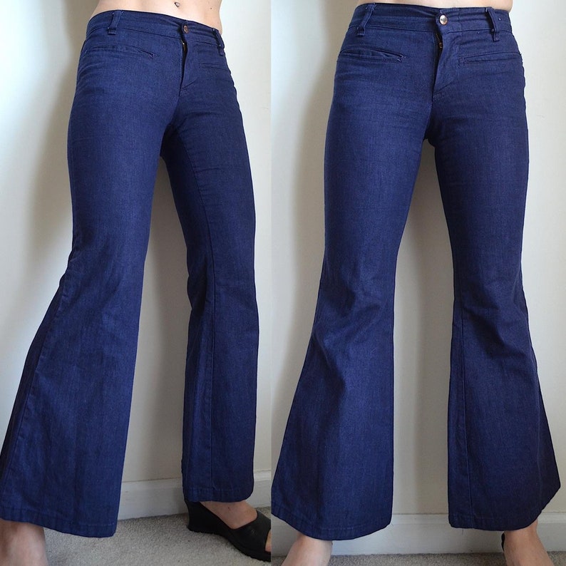 Vintage Low-rise Blue Bell Bottoms From Rappers Fits Size Extra Small ...