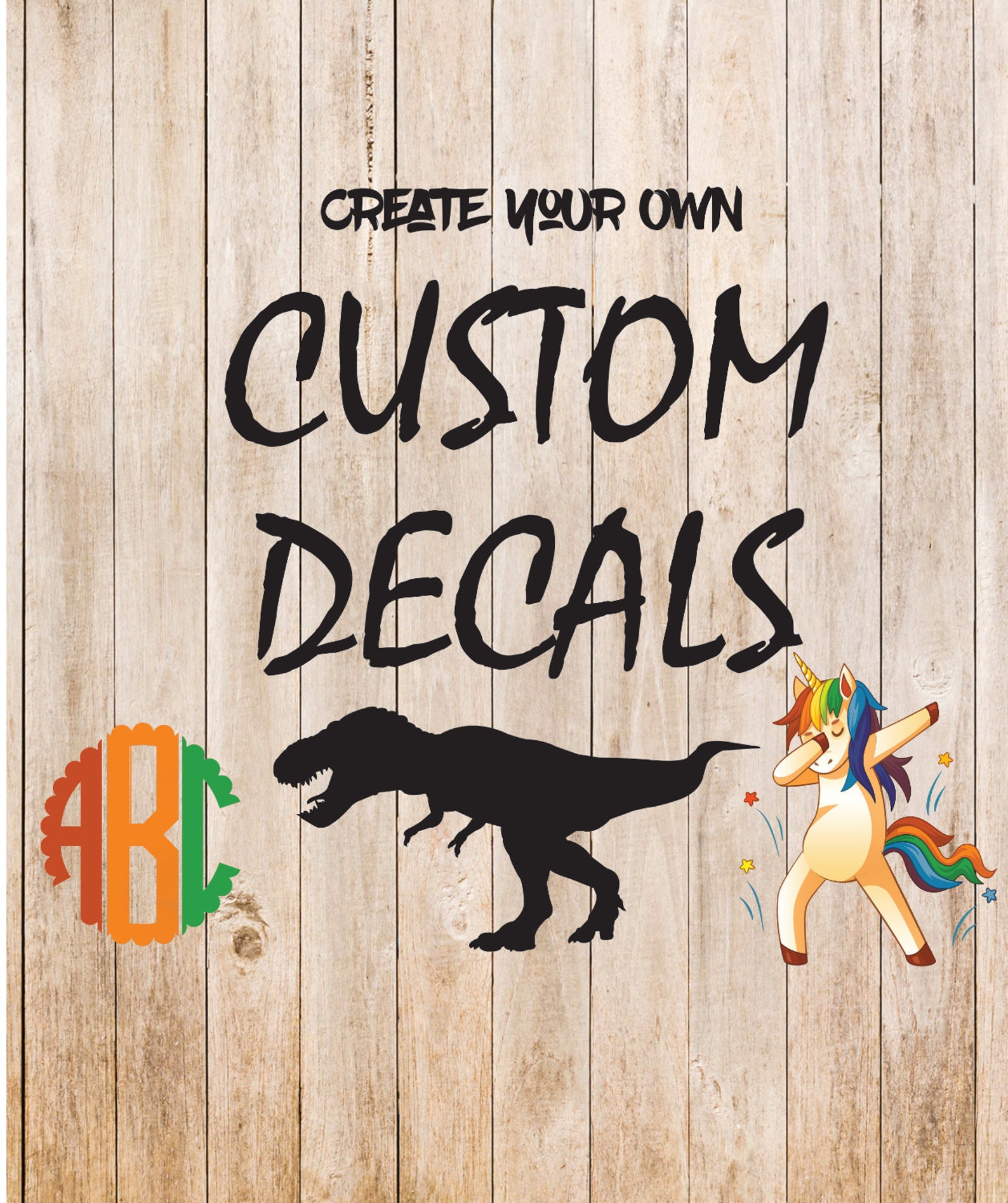 CUSTOM VINYL DECAL // Custom Decal // Your Text Here // - Etsy
