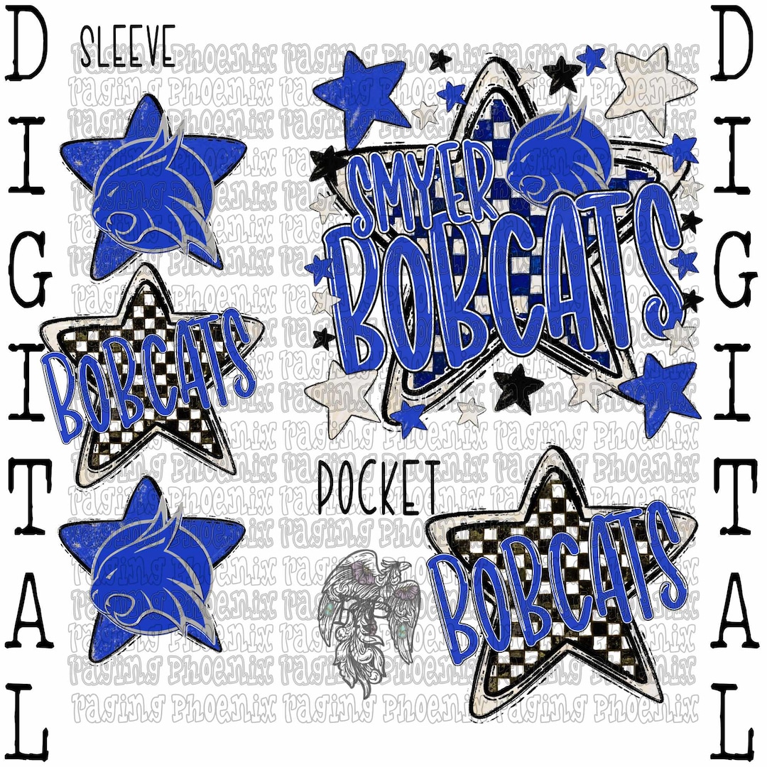 SMYER BOBCATS Pocket/sleeve-digital Download-png - Etsy