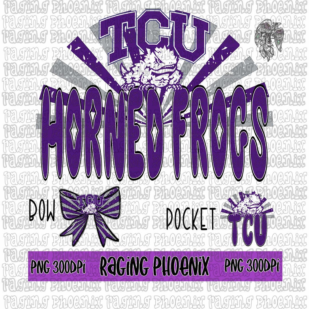 Texas College-tcu Retro-with Bow/pocket-digital Download-png - Etsy