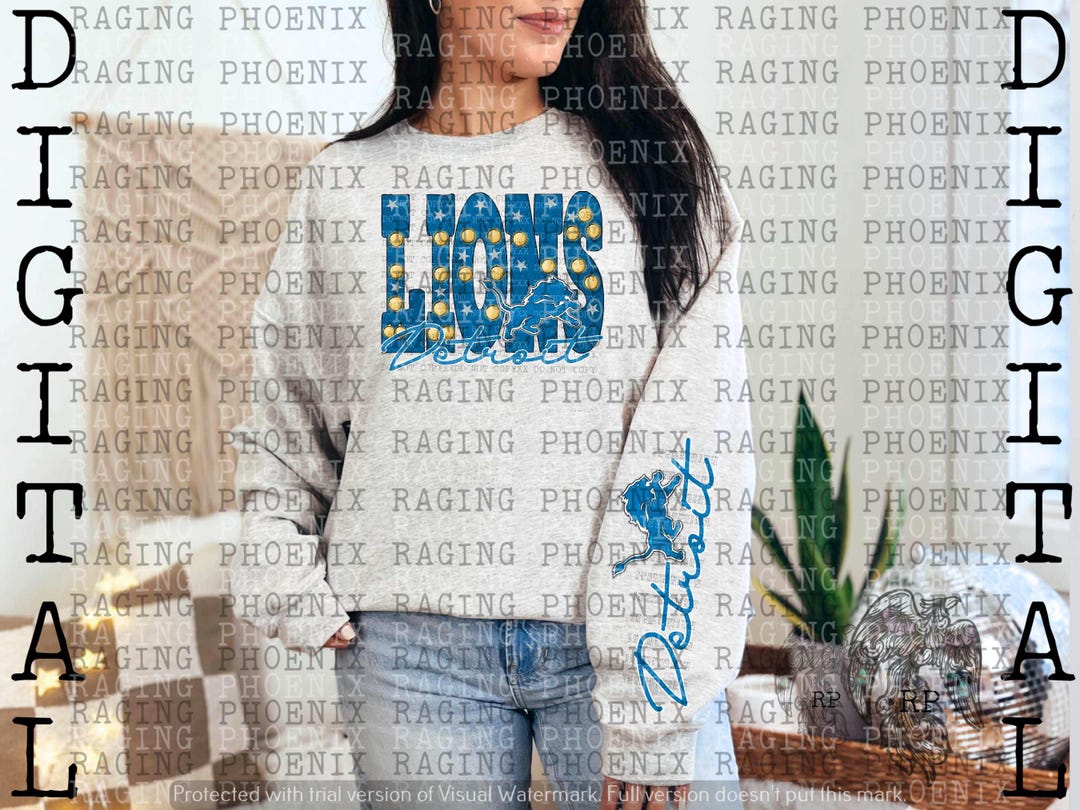 Detroit Football-marquee-digital Download-png - Etsy