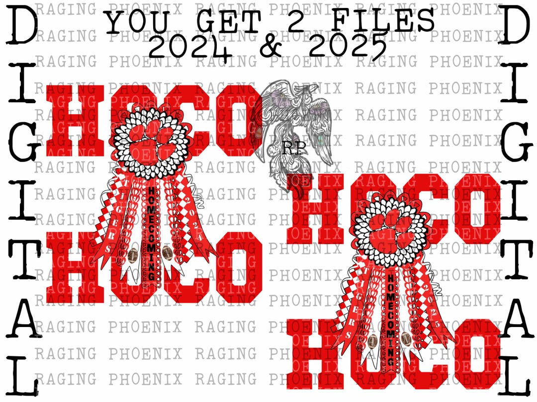 Electra Tigers 2 Files HOCO STACKED homecoming Mum-digital Download-png ...