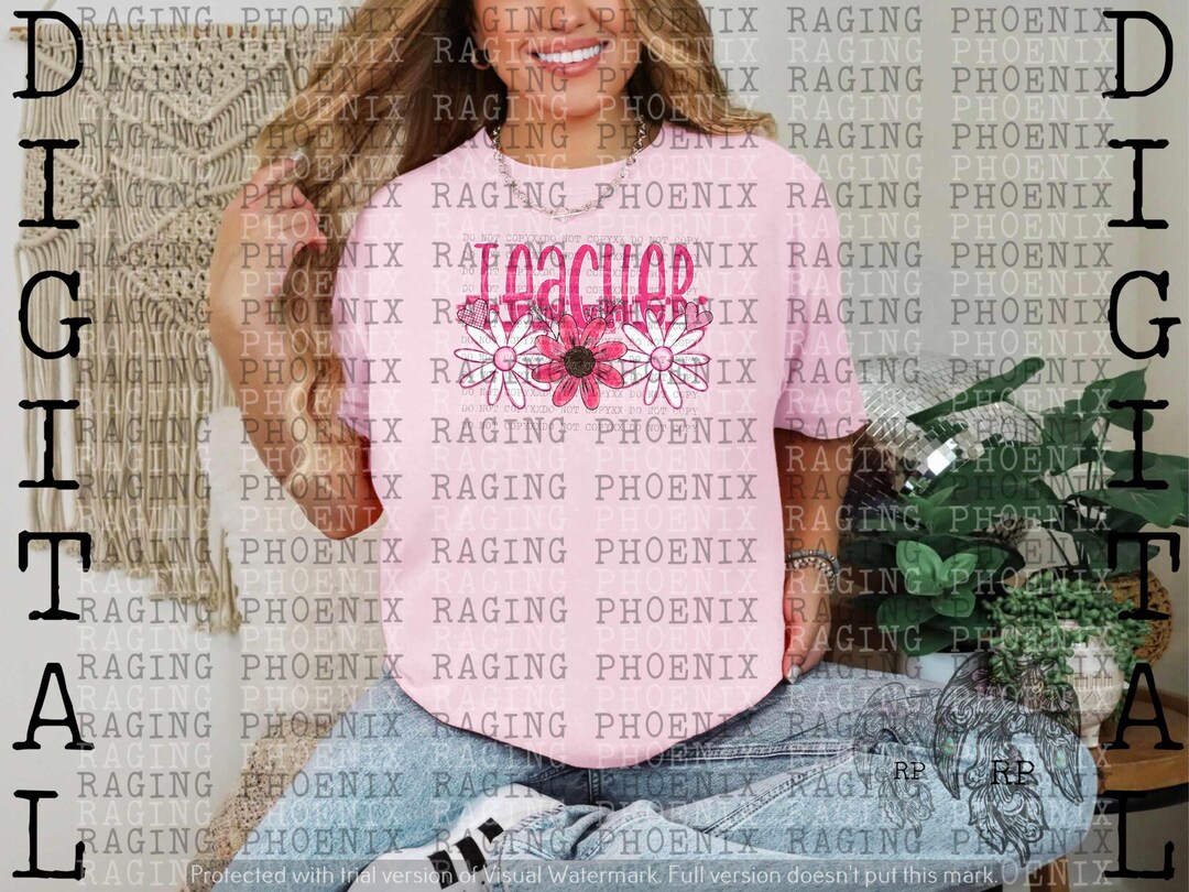 FLORAL Name-teacher-digital Download-png - Etsy