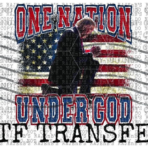 One Nation Under God Stencil - Etsy