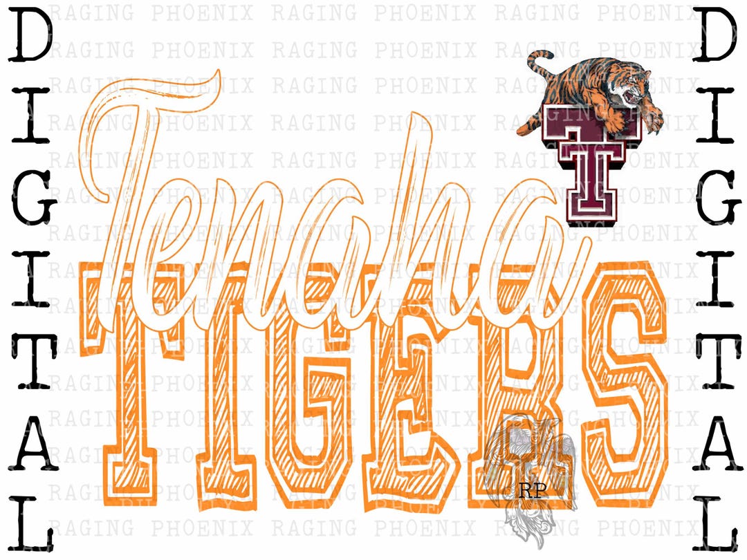 TENAHA Tigers-orange-digital Download-png - Etsy
