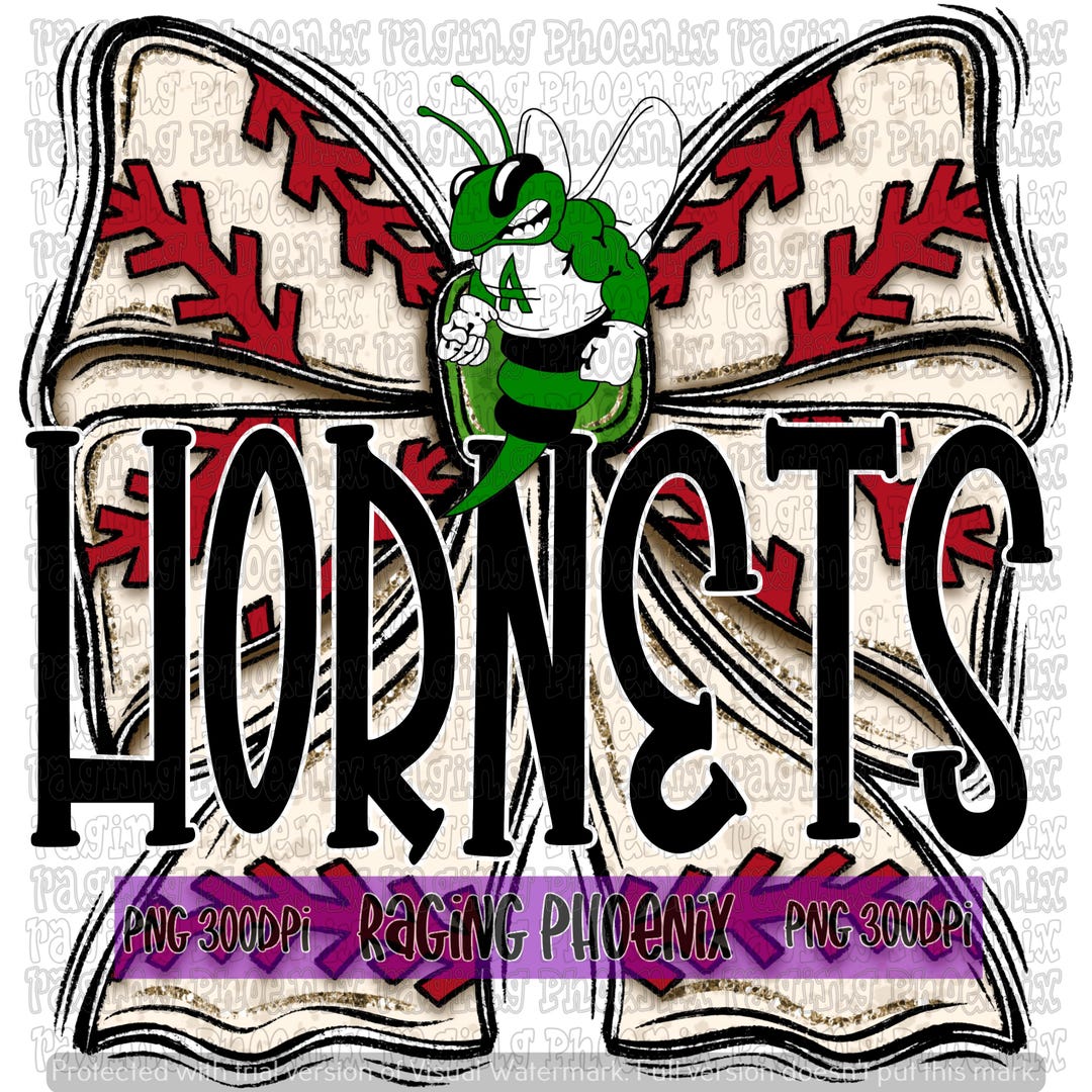 Azle HORNETS BASEBALL BOW Digital Download-png - Etsy