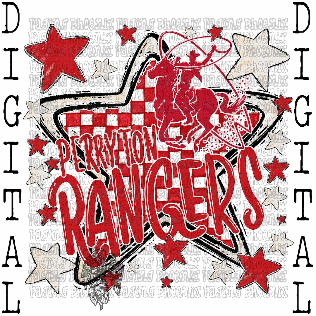PERRYTON Rangers-star Check Digital Download-png - Etsy