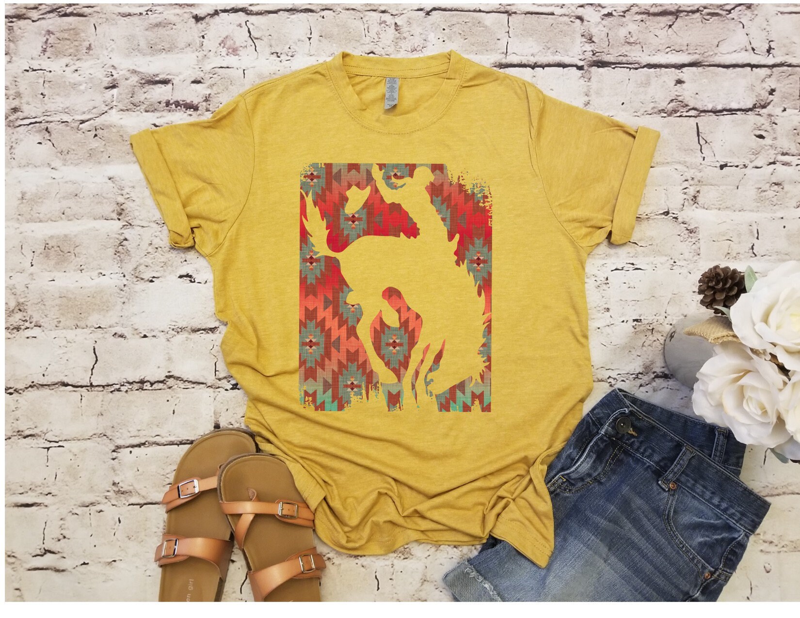 Rodeo-Bronc Horse-Aztec-Rodeo-Cowboy-Digital Download-PNG | Etsy