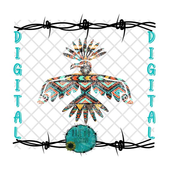 Aztec Distressed Thunderbird digital Download-png | Etsy
