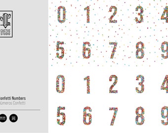 Confetti Numbers - Etsy