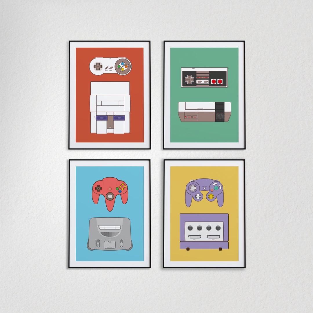 POSTER Retro Video Console. Video Game Art. Wall Decor. Retrogaming ...