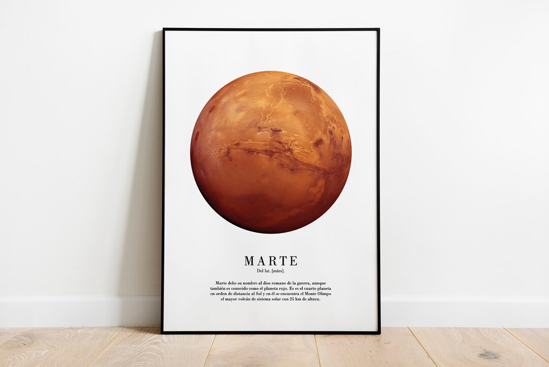 Poster Planet Mars. Vintage Poster. Printable Poster. Digital - Etsy