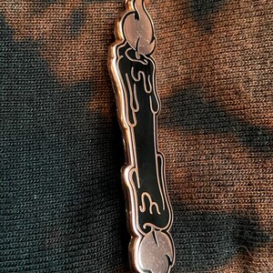 Burning at Both Ends Candle Black & Copper Enamel Lapel Pin - Etsy
