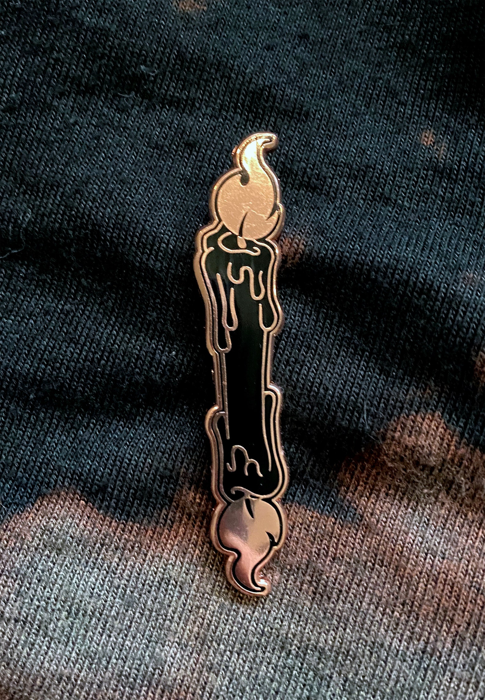 Burning at Both Ends Candle Black & Copper Enamel Lapel Pin - Etsy
