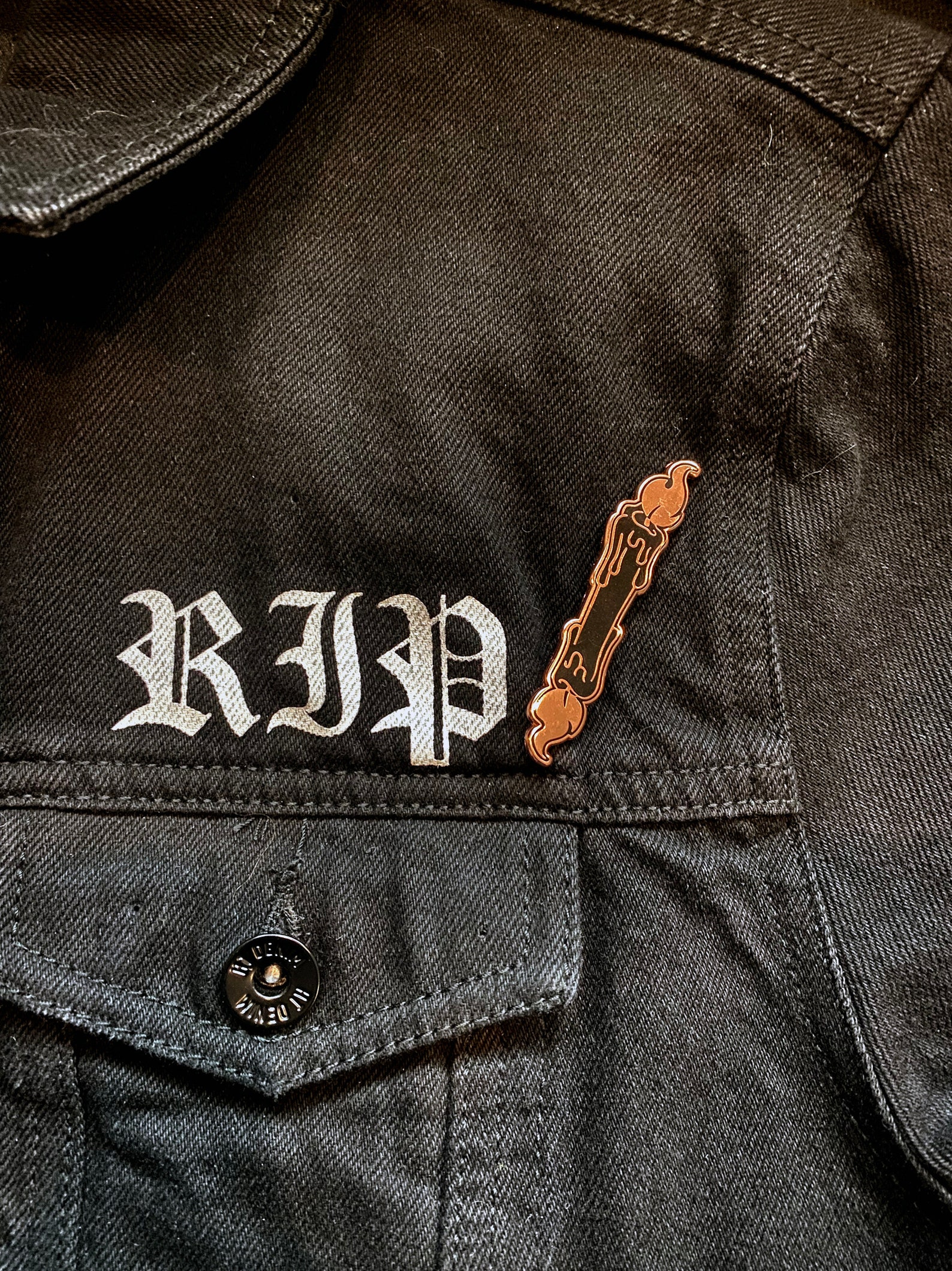 Burning at Both Ends Candle Black & Copper Enamel Lapel Pin - Etsy