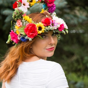 Midsommar May Queen Crown, Flower Crown With Arch, Giant Flower Crown ...