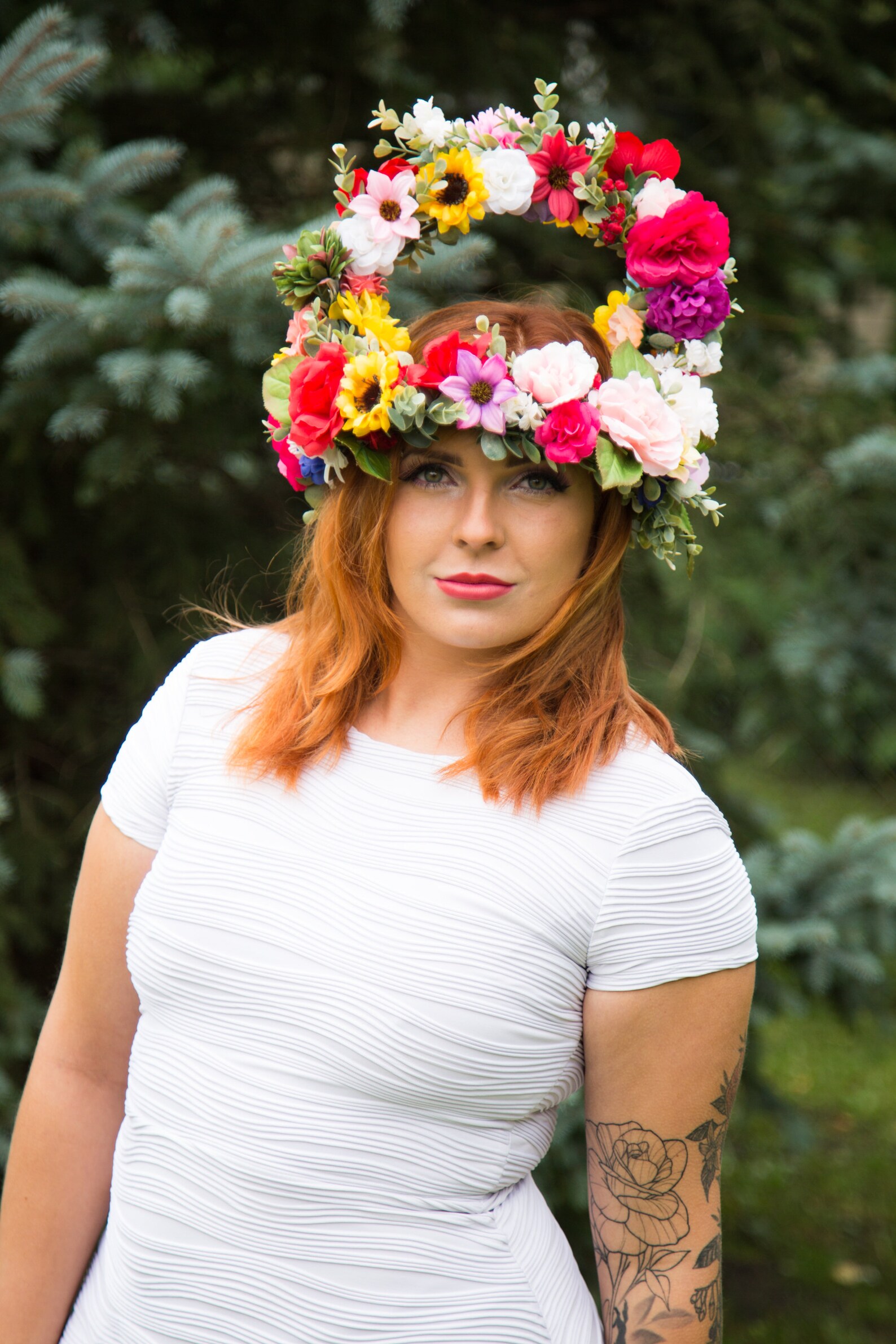 Midsommar May Queen Crown, Flower Crown With Arch, Giant Flower Crown ...