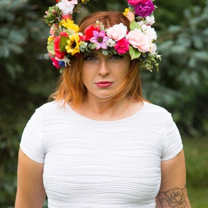 Midsommar May Queen Crown, Flower Crown With Arch, Giant Flower Crown ...