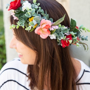 Midsommar Flower Crown, Spring Meadow Floral Headband, Artificial ...