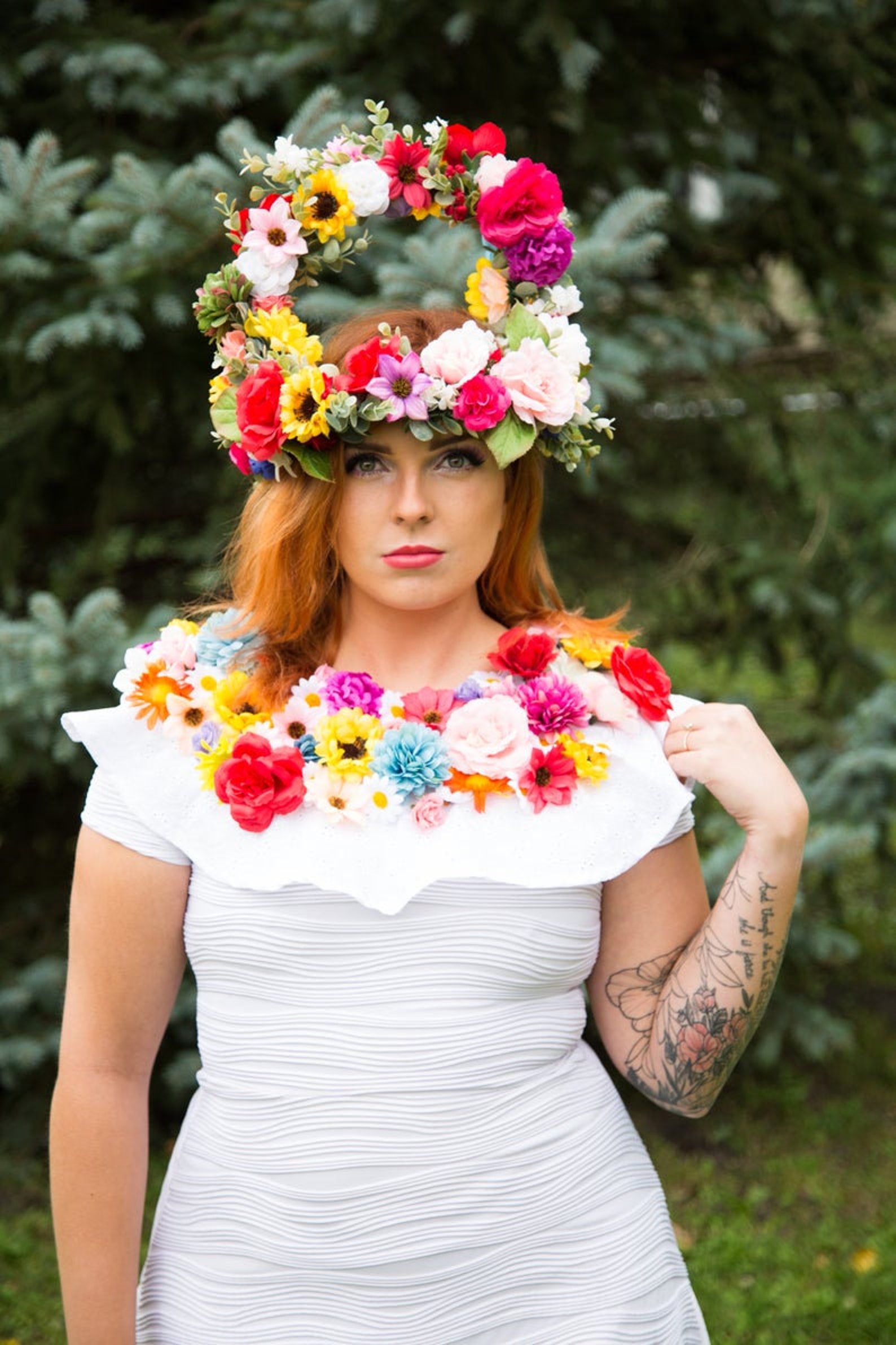 Midsommar May Queen Crown, Flower Crown With Arch, Giant Flower Crown ...