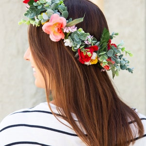 Midsommar Flower Crown, Spring Meadow Floral Headband, Artificial ...