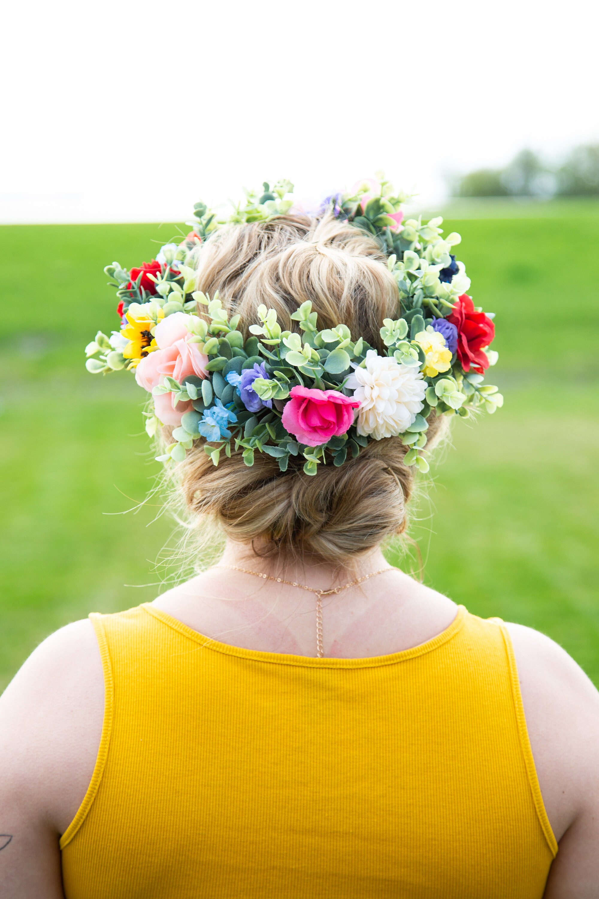 Artificial Flower Crown Midsommar Crown Giant Flower Crown - Etsy