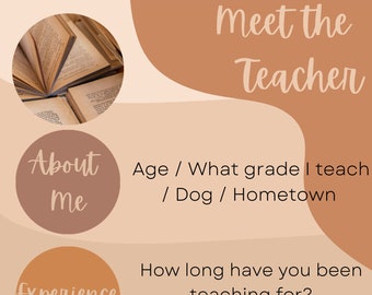 Meet the Teacher Template Neutral - Etsy