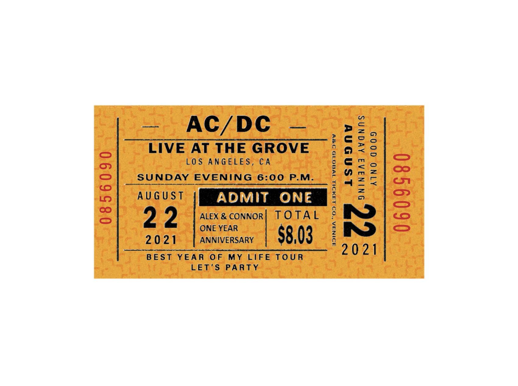 Vintage Ticket Stub Outline