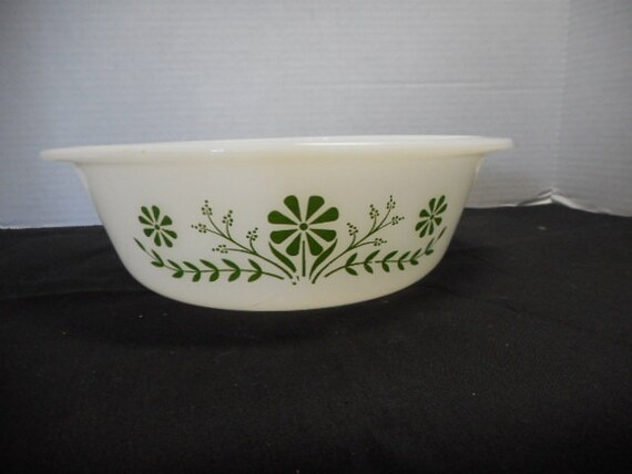 Vintage Glassbake Cooking Daisy Pattern Cookware Milk Glass | Etsy